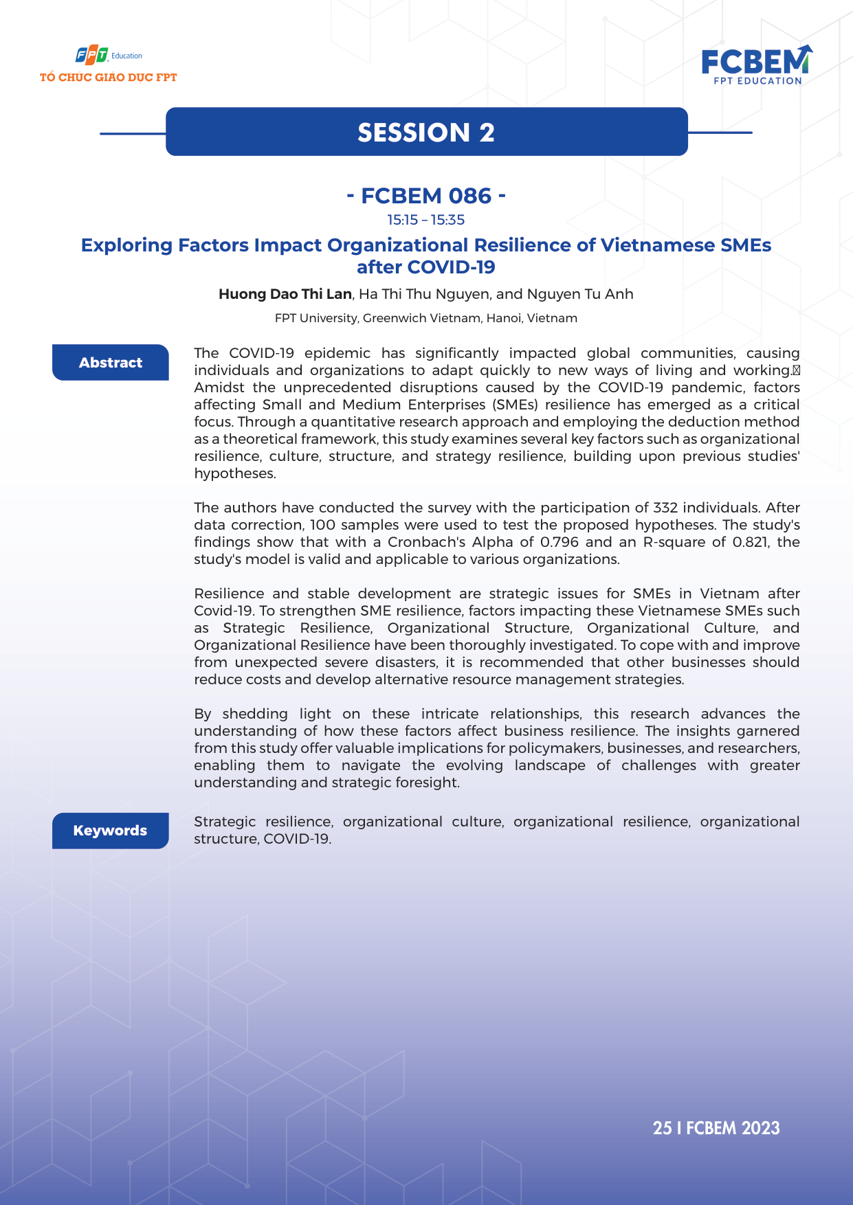 ConferenceProgram - FPT Education