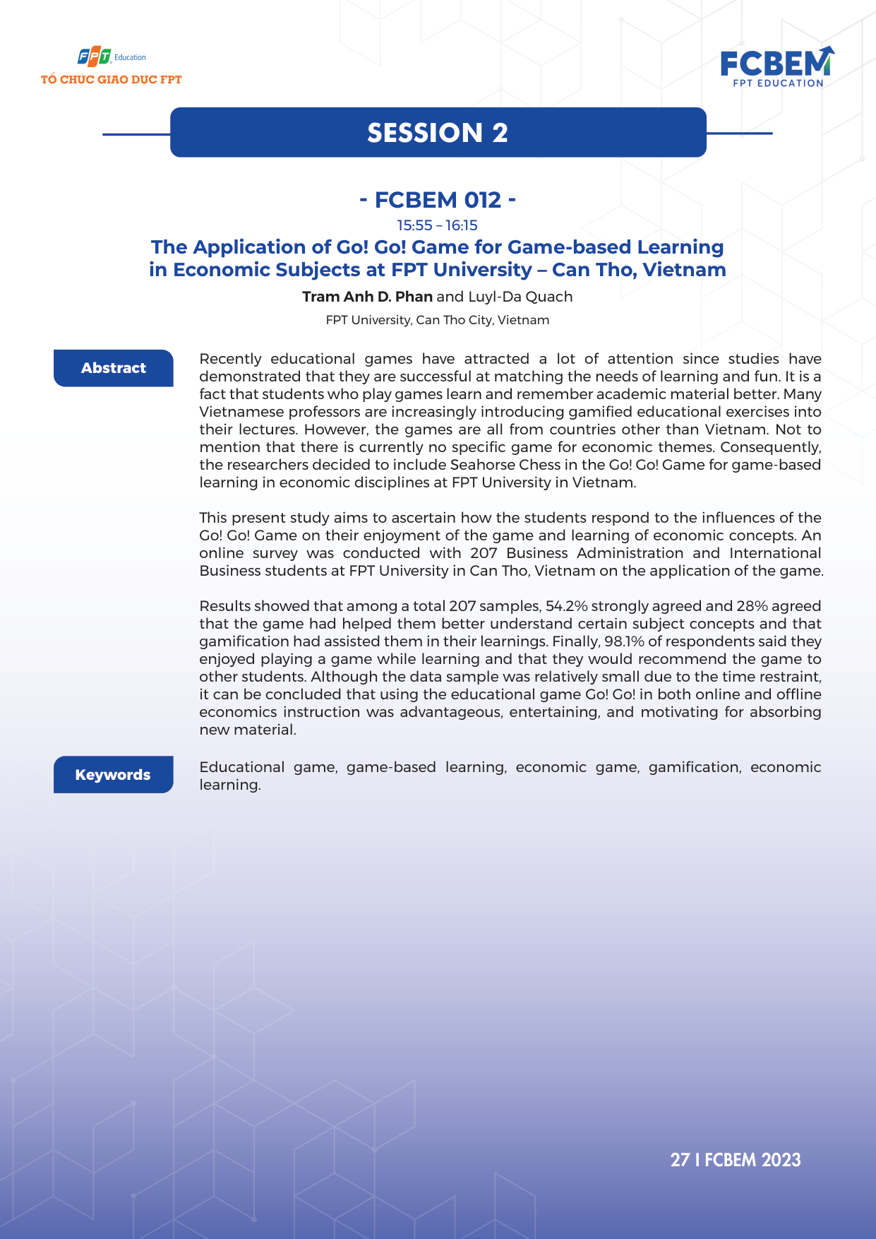 ConferenceProgram - FPT Education